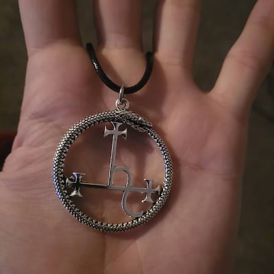 Sigil of Lucifer Pentacle Hip Chain Belt Occult Inverted Pentagramgoth ...