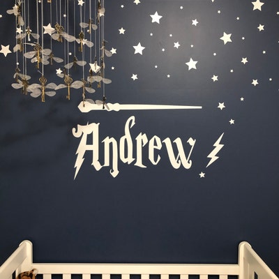 Wizard Name Wall Decal Custom Name Wall Decal Boys Name Decal ...