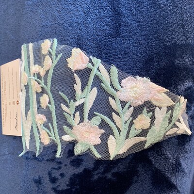 POPPY Colourful Wildflower Embroidered Wedding Veil. Handmade to Order ...