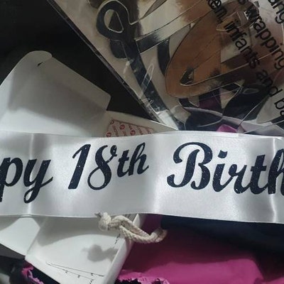 Luxury Personalised Birthday Sash, Any Age, Available in Many Colours ...