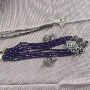 Navy Blue Mala, Antique Mala, Jaipuri Mala Set, Mala Set, Traditional ...