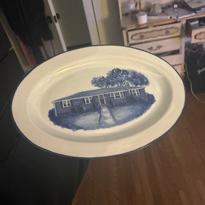 Custom Family Plate, Hand Painted Porcelain, Personalized Initials Gift ...