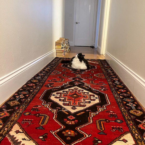 Turkish Rug, Area Rug, 5x10 Rug, Hand Knotted Rug, Red Rugs for Living ...