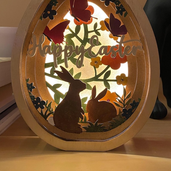 Easter Rabbit and Dxf Easter Svg Plywood Digital Download Easter Dxf ...