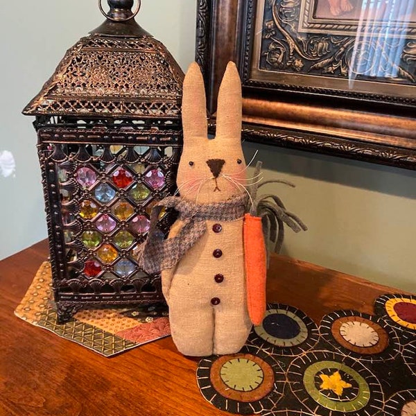 Primitive Easter Bunny Rabbit Doll Wilbur Digital PATTERN - Etsy