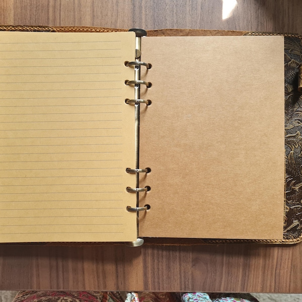 5x8 Inch Refill Kraft Cover Notebook Journal Diary / 5x8 Inserts ...