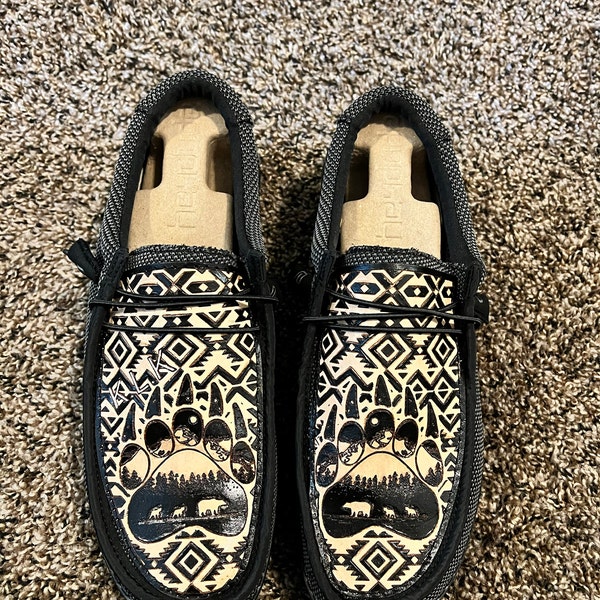 Aztec Bear Hey Dude - Custom Hey Dude Shoes - Womens Mens Girls Boys ...