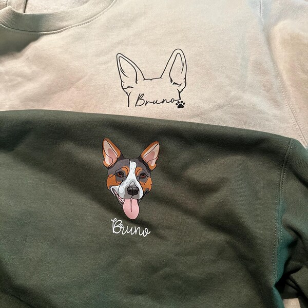 Custom Pet Portrait Sweatshirt , T-shirt , Hoodie, Custom Dog ...
