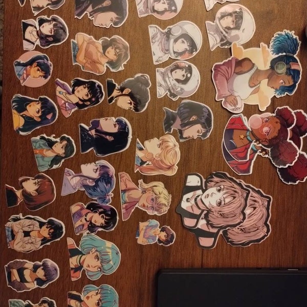 Cute Anime Pink Lo-fi Girl Relaxing Neon Hair Listing to Music With ...