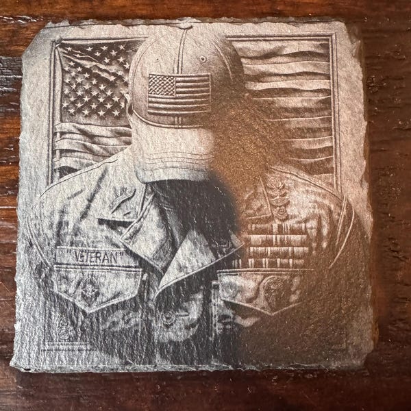 US Veteran Image Laser Cut Burn File | Patriotic Military Design ...