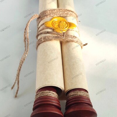 Scroll Wedding Anniversary Scroll Greeting Scroll Paper Scroll Rustic ...