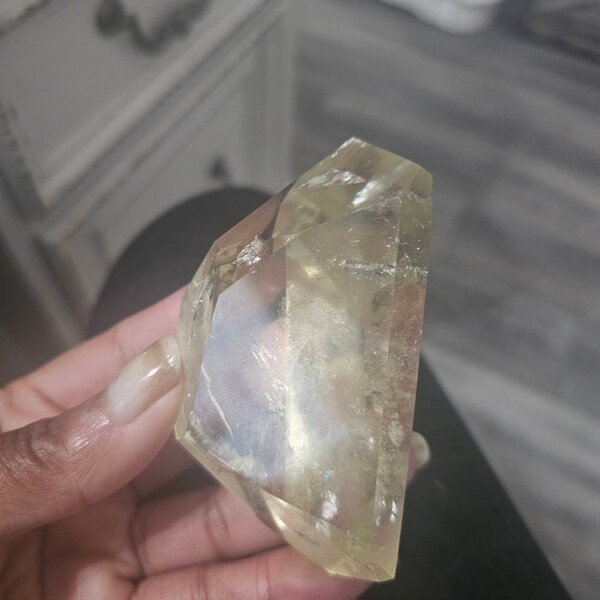 Natural Purple Amethyst Crystal Rainbow Quartz 60 Sided Disintegrator ...