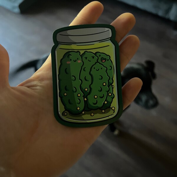 Jar of Pickles Magnet | Dill Pickle Magnet | Die Cut Magnet | Kawaii ...