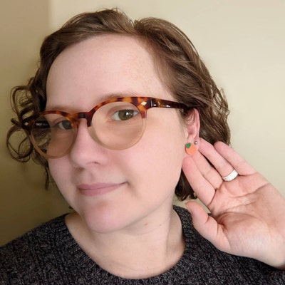 Checkerboard Translucent Tulip Drop/dangle Polymer Clay - Etsy