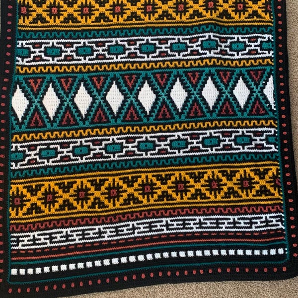 Badlands Blanket - Overlay Mosaic Crochet Pattern - Charts and Written ...