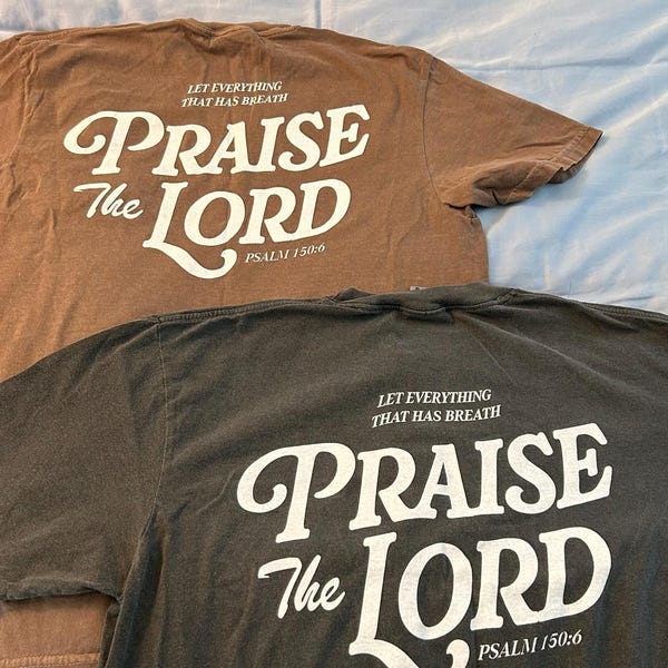 ORIGINAL Let Every Breath Praise the Lord Tee | Screen Print Tshirt ...