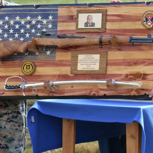 Rustic CHERRY Pyrography Wood Burned Henry Gun Rifle Plaque Ranch ...