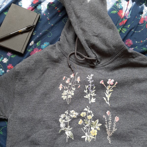 Wildflower Hoodies | Botanical Hoodies | Hoodies With Flowers | Women's ...