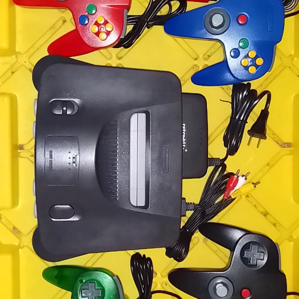 N64 Nintendo 64 Console + up to 4 New Controllers + Cords + CLEANED ...