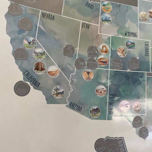 National Park Scratch off Map – USA Travel Tracker, Camping Gift - Etsy
