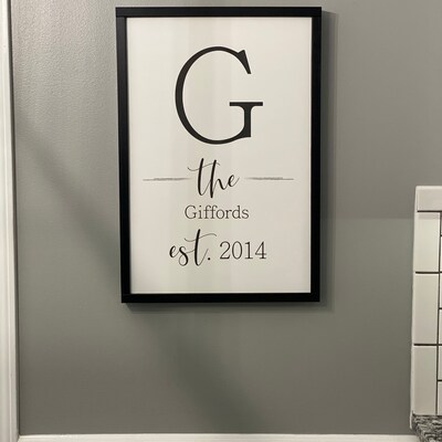 Last Name Letter Sign Established Sign Family Name Wood Sign Home Decor ...