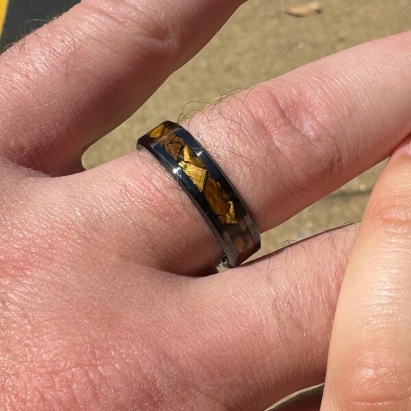 Real Tigers Eye Band, Tiger's Eye Band, Tigers Eye Ring, Push Gift ...