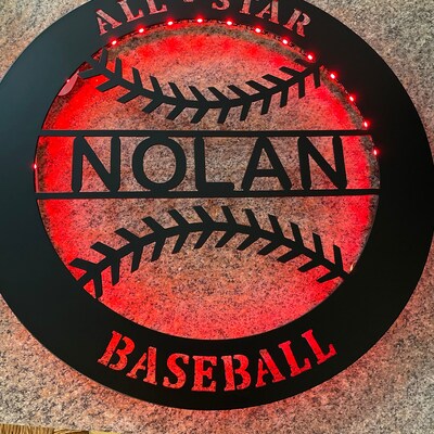 LED Custom Metal Sports Sign/baseball/softball Sign/college - Etsy