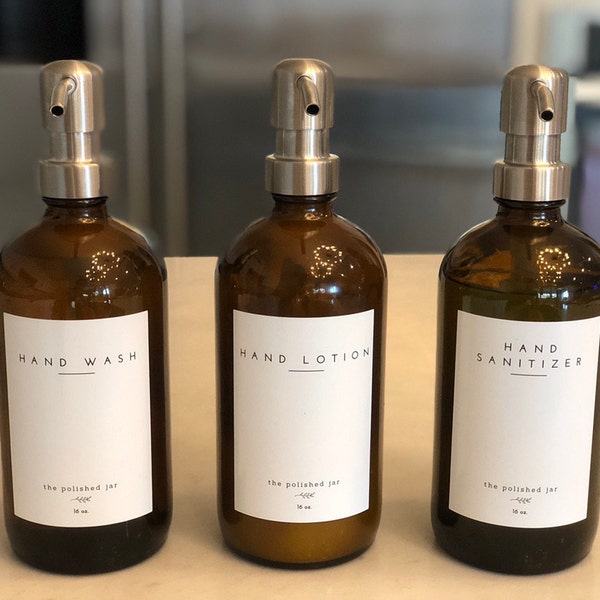 Glass Bottle | Custom Label | Amber, Clear, Black, White Bottle Soap ...
