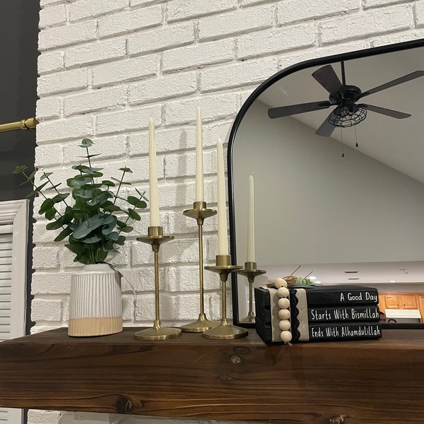 Large Islamic Wooden Book Stack Decor Start With Bismillah - Islamic ...