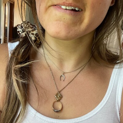 Signed Vintage XP Gold Tone Link Chain Necklace Bright Polished Twist ...