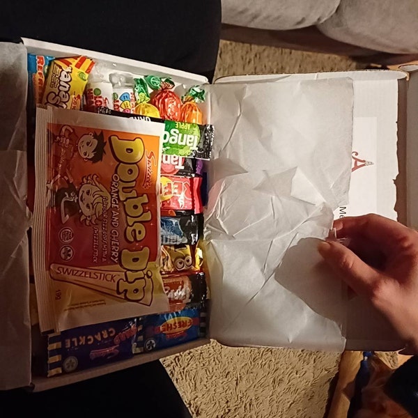 Large Retro Sweets Gift Box With 65 Sweets | Personalised Hamper Filled ...