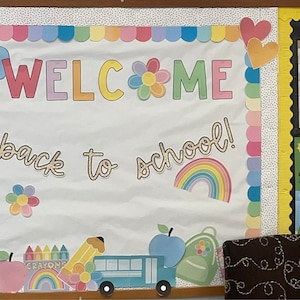 Back to School Bulletin Board Kit Modern School Style - Etsy