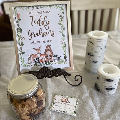 Woodland Baby Shower Games, Name the Baby Animals Game, Woodland Forest ...