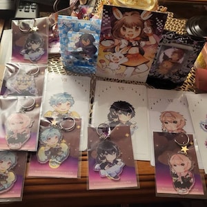 CUSTOM Keychain Standy Chibi Anime Character Commission Couple Fanart ...