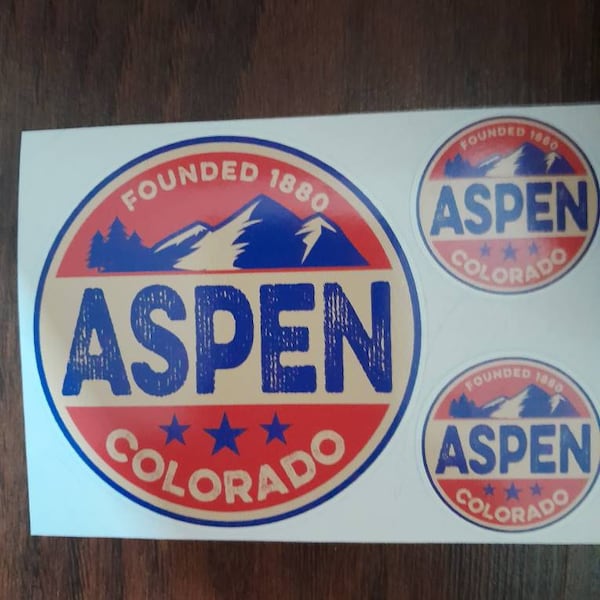 Aspen Colorado Vintage Decal Sticker Ski Skiing Hike Snowboard ...