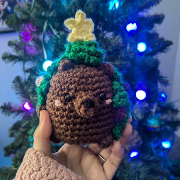 Christmas Tree Hedgehog Crochet Pattern, Christmas Hedgehog Patterns ...