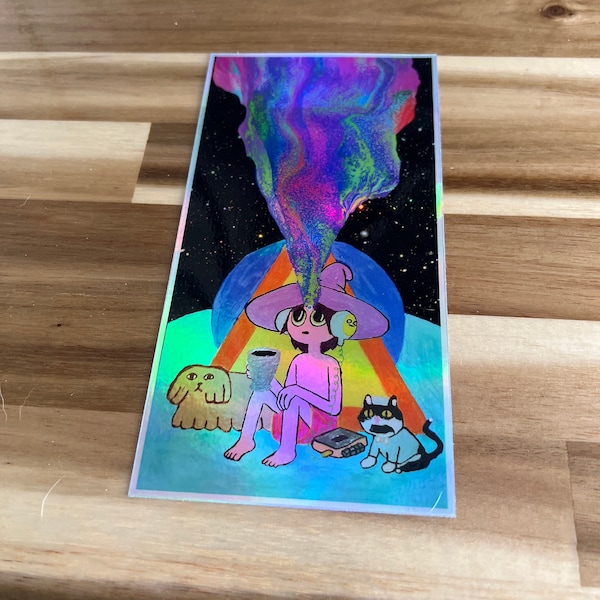 Clancy From the Midnight Gospel 4.5" Psychedelic Holographic Sticker ...