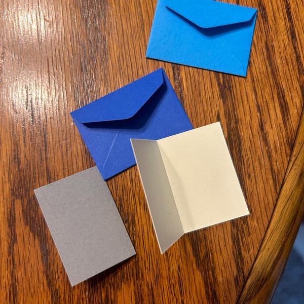 TINY Book Page Envelopes for Mini Journal, Little Love Note Red Mini ...