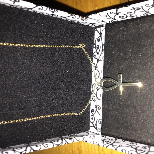 18K Gold Ankh Necklace, Gold Ankh Necklace, Dainty Ankh Necklace ...