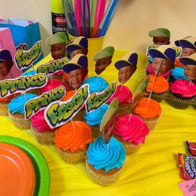 Fresh Prince Face Cupcake Toppers, Fresh Prince Hat, Fresh Prince Party ...