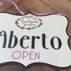 OPEN/CLOSED Small Sign 3D Double Sided Store Informational Hanging ...