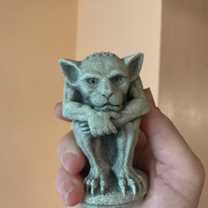 Irving Gargoyle Statue, Small Gothic Imp, New York, Handmade, Cast ...