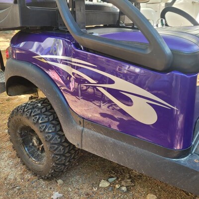 Golf Cart Vinyl Decal Graphics Right, Left & Front Complete Set, 4 ...