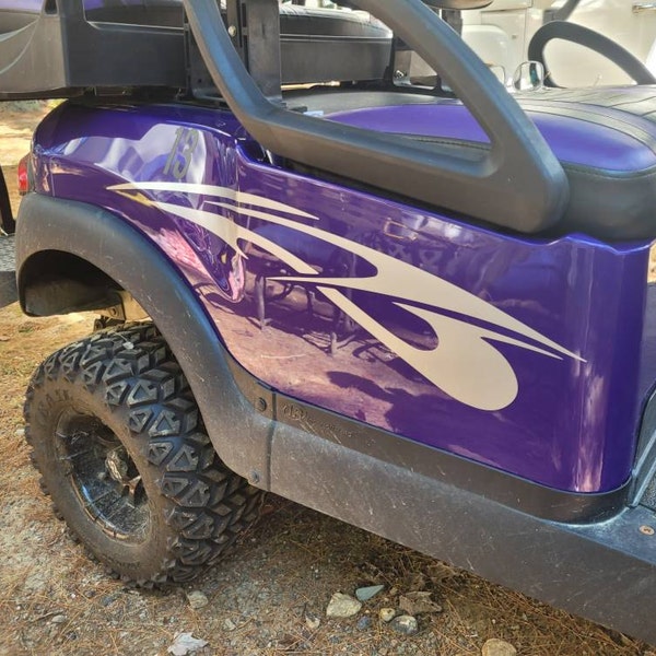 Golf Cart Vinyl Decal Graphics Right, Left & Front Complete Set, 4 ...