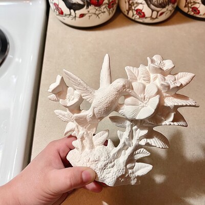 Unpainted Ceramic Hummingbird - Etsy