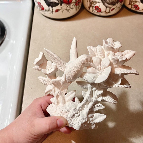 Unpainted Ceramic Hummingbird - Etsy