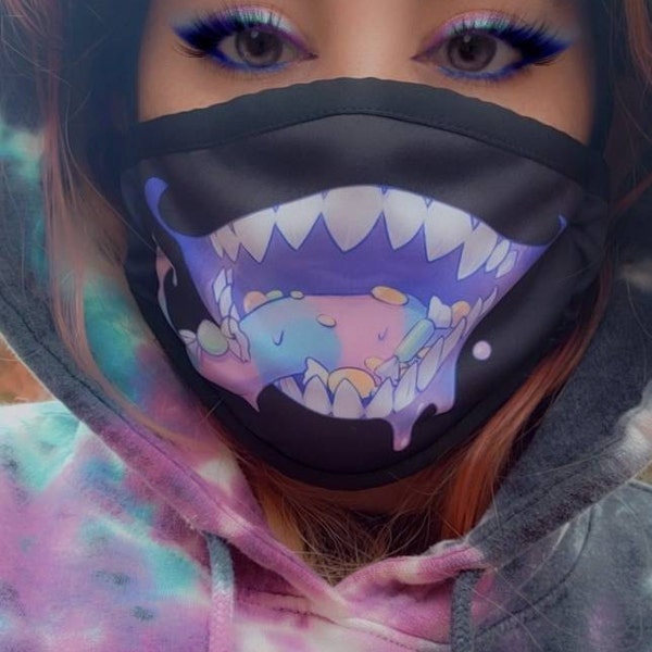 Candy Monster Creepy Cute Dust Face Mask With Filter Pocket - Etsy