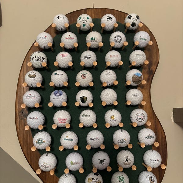 Putting Green Shaped Golf Ball Display - Etsy