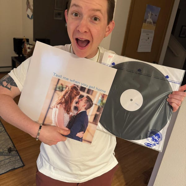 Custom Vinyl Record 12" LP Mixtape Fully Personalized Playlist 40 Mins ...