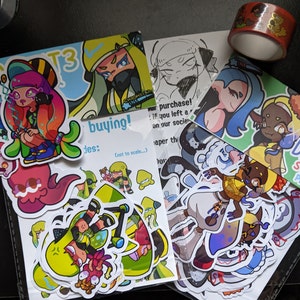 Splatoon Great Zapfish and Mini Zapfish Sticker Bundle - Etsy